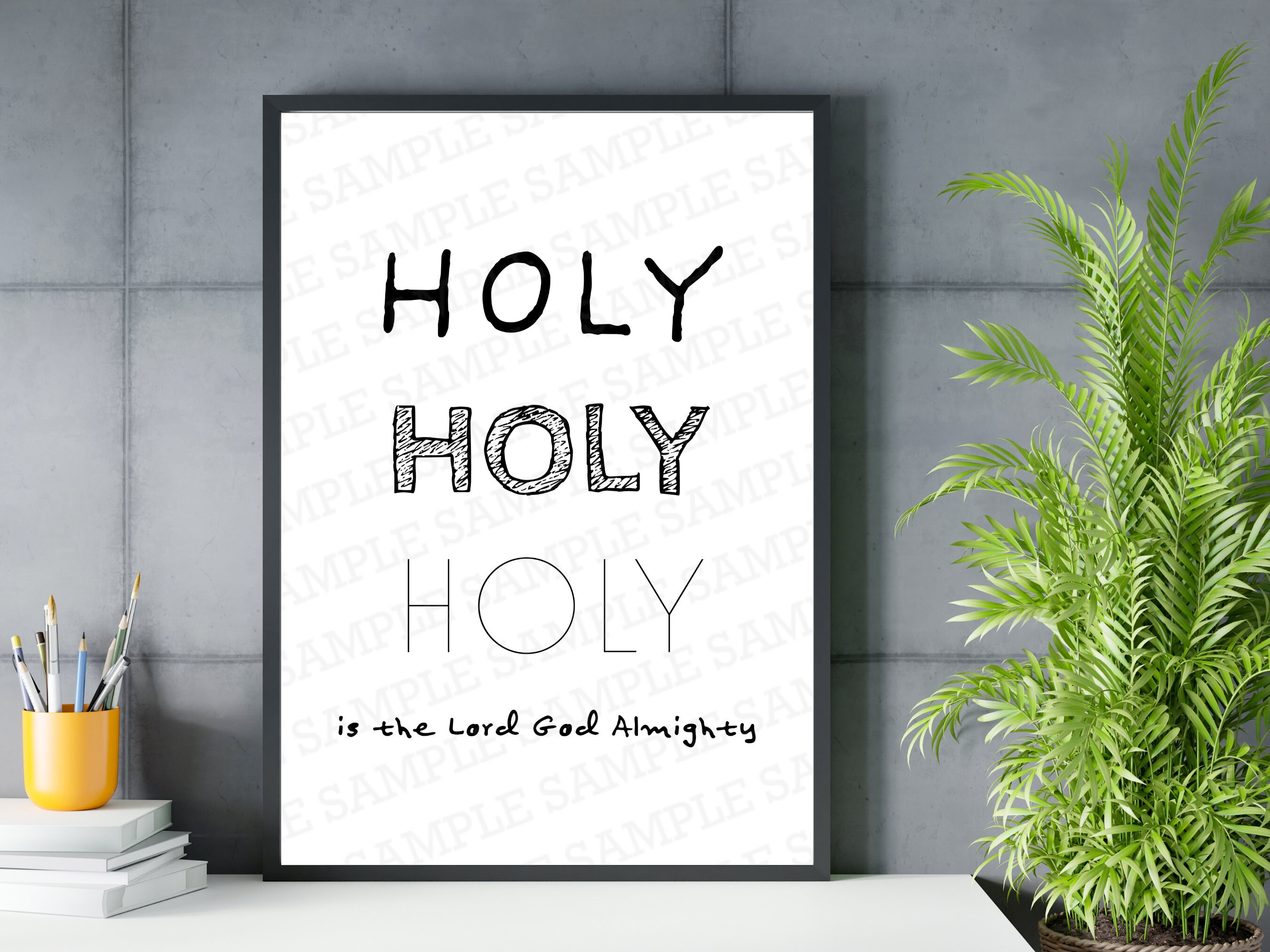 Holy Holy Holy Christian Art | Inspirational Poster | Revelations Quote ...