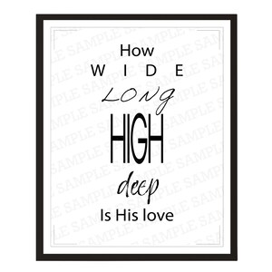 Ephesians 3:18 | How Wide and Long and High and Deep is the Love of ...