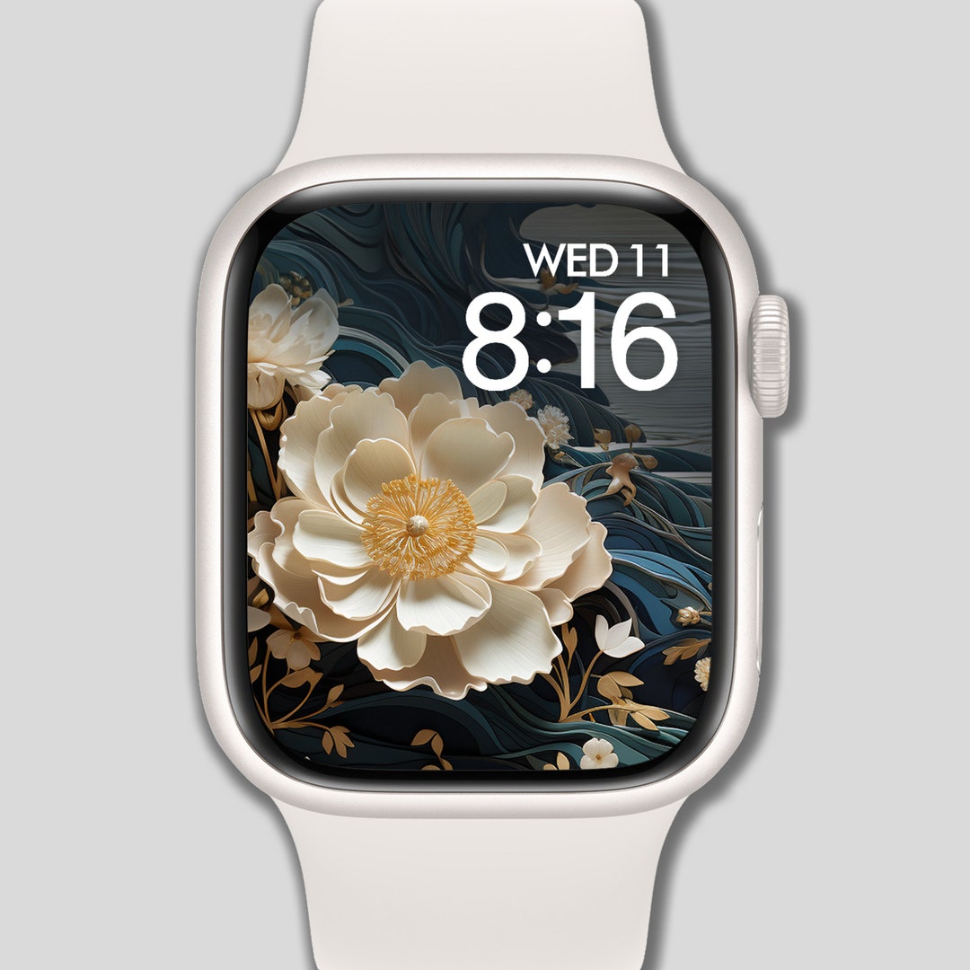 Apple Watch Wallpaper, Watch Face, Ivory Flower, Watch Background ...