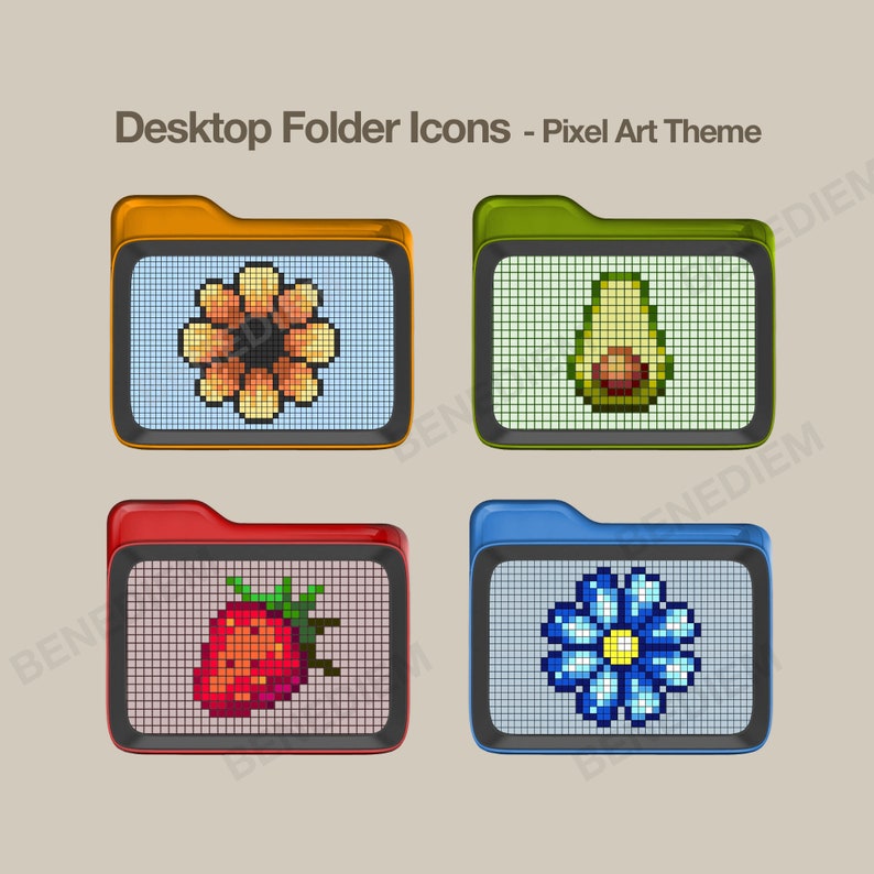 25 Desktop Folder Icons, Mac | PC Folder Icons , Desktop Aesthetic ...