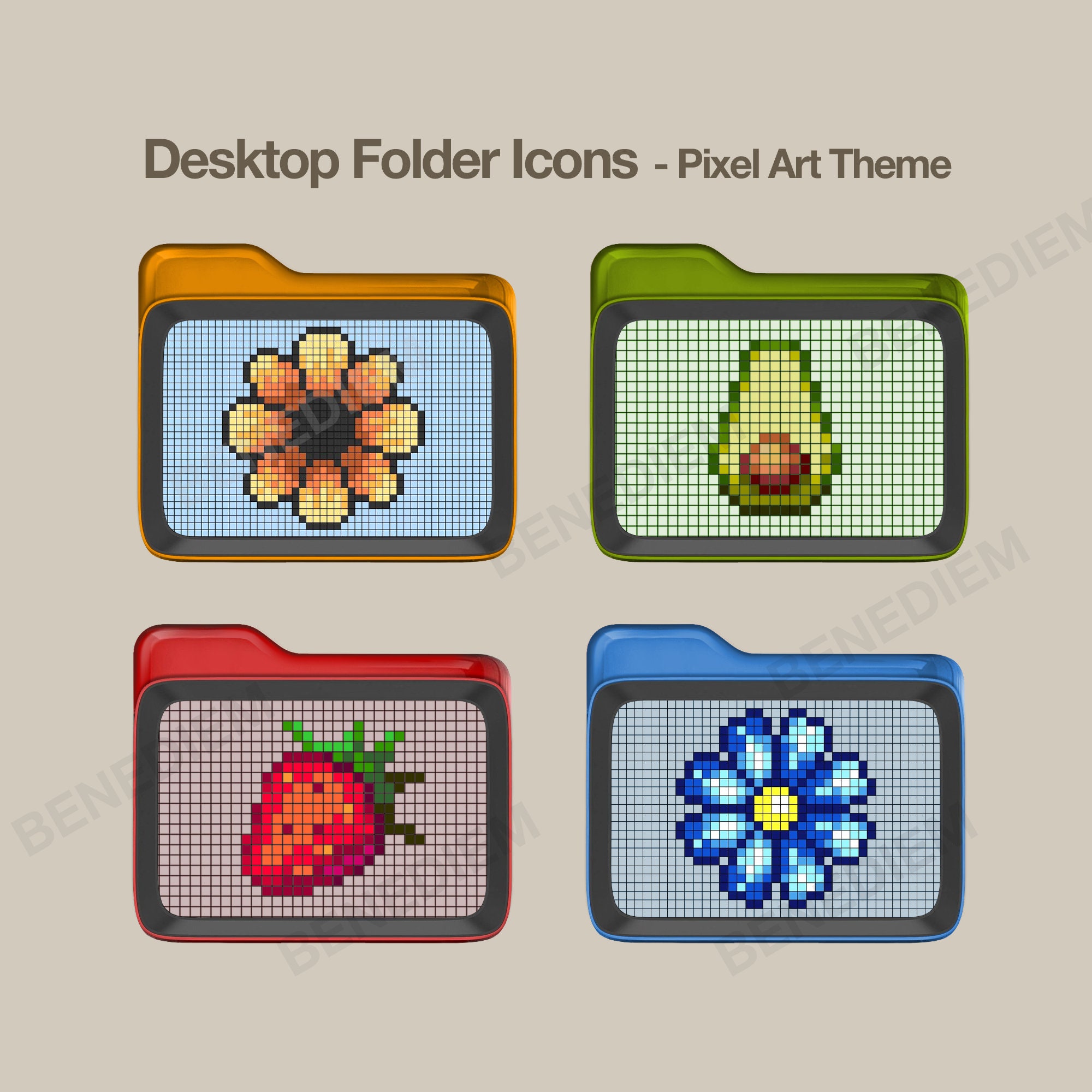 25 Desktop Folder Icons, Mac | PC Folder Icons , Desktop Aesthetic ...