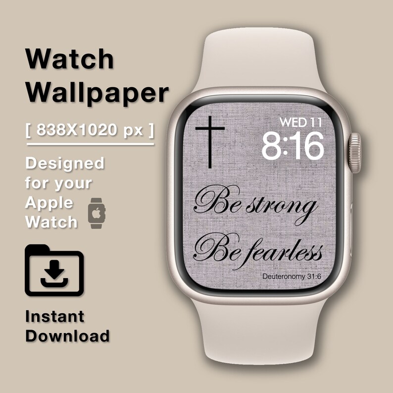 Christian Apple Watch, Scripture Wallpaper, Instant Download, Cross ...