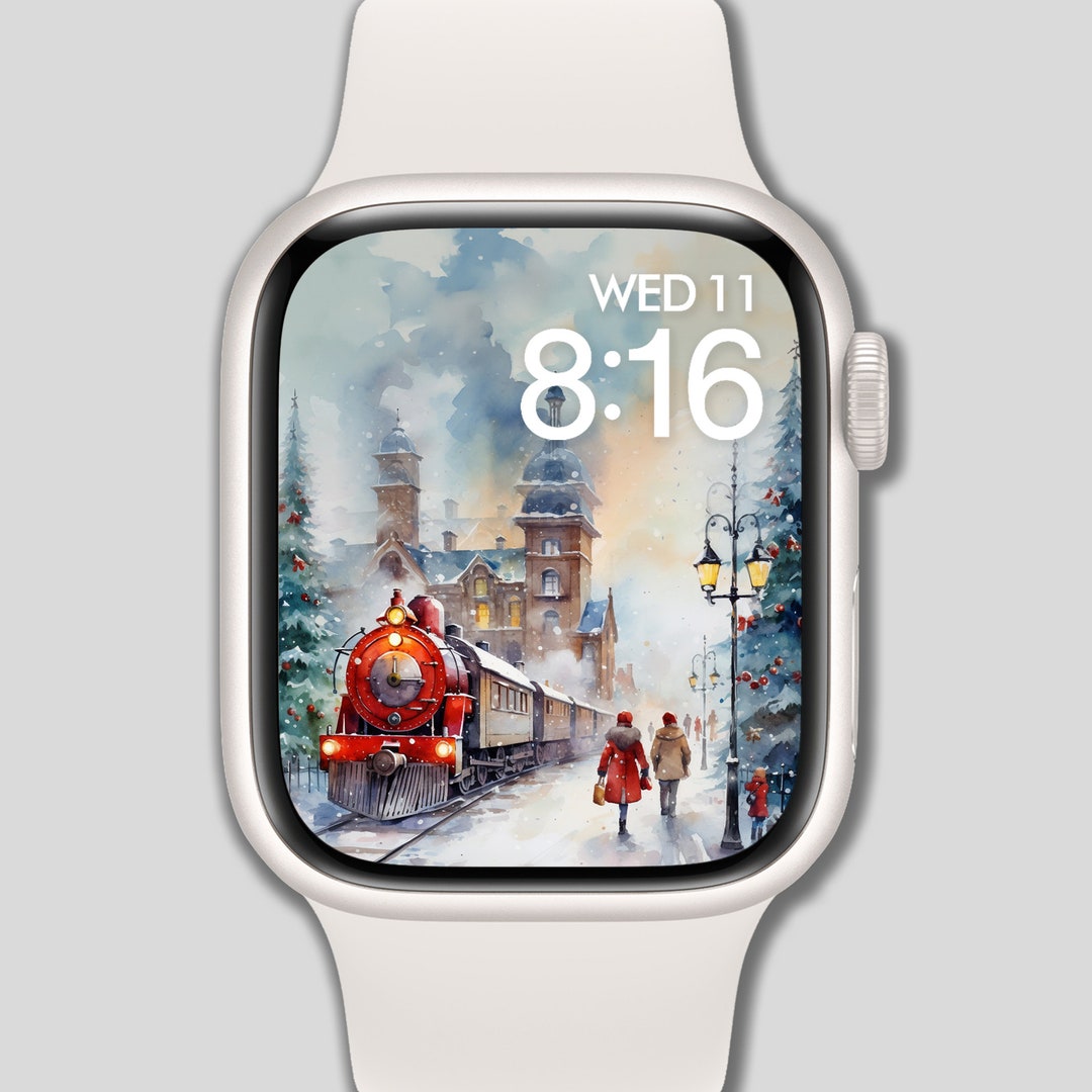 Apple Watch Wallpaper, Watch Face, Christmas, Winter, Street Scene ...