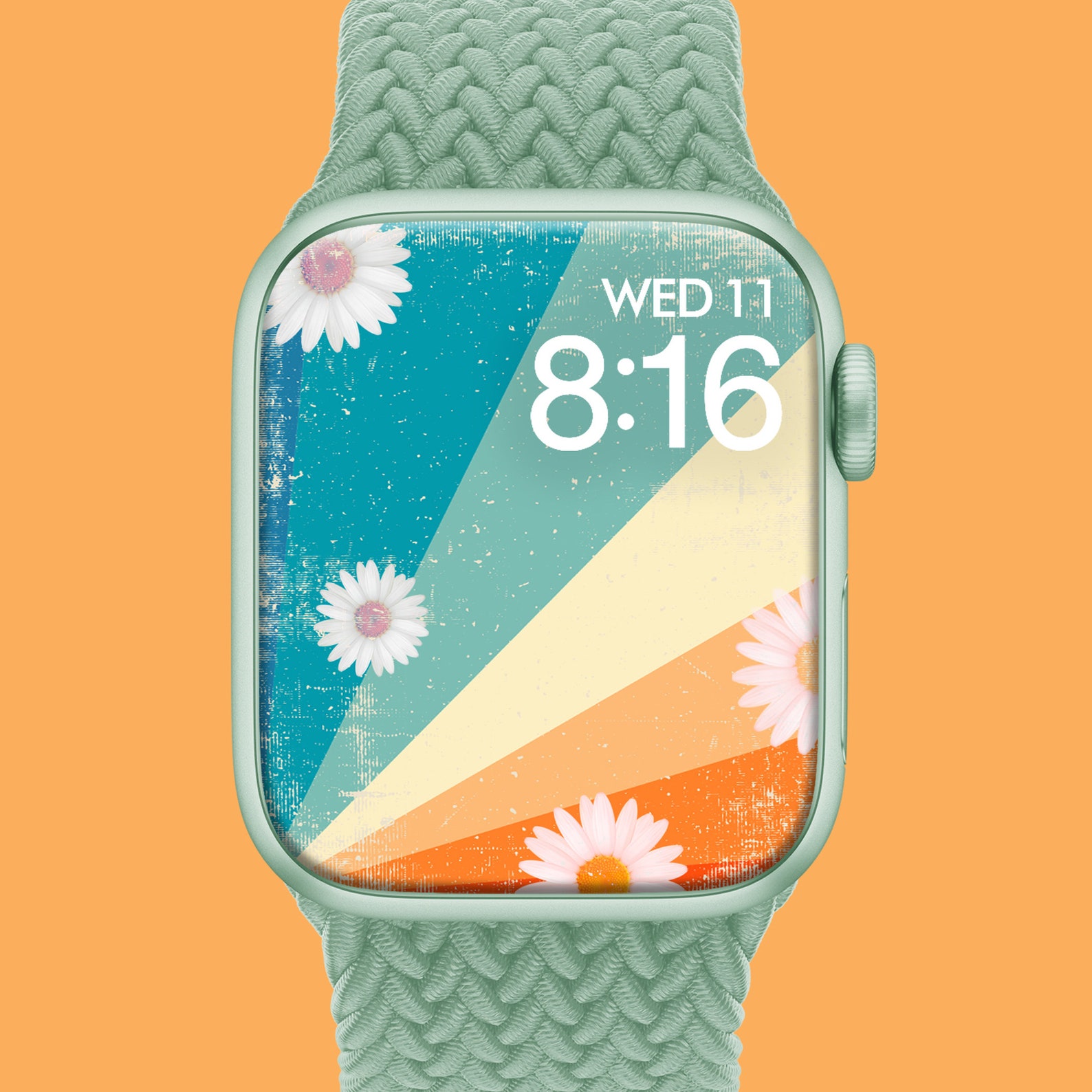 Apple Watch Wallpaper, Watch Face,retro Daisy, Watch Background ...