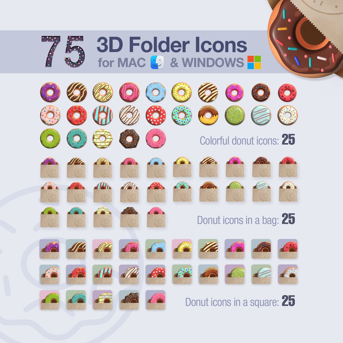 75 Desktop Folder Icons, 3D Folder Icons, Mac+windows Folder Icons ...