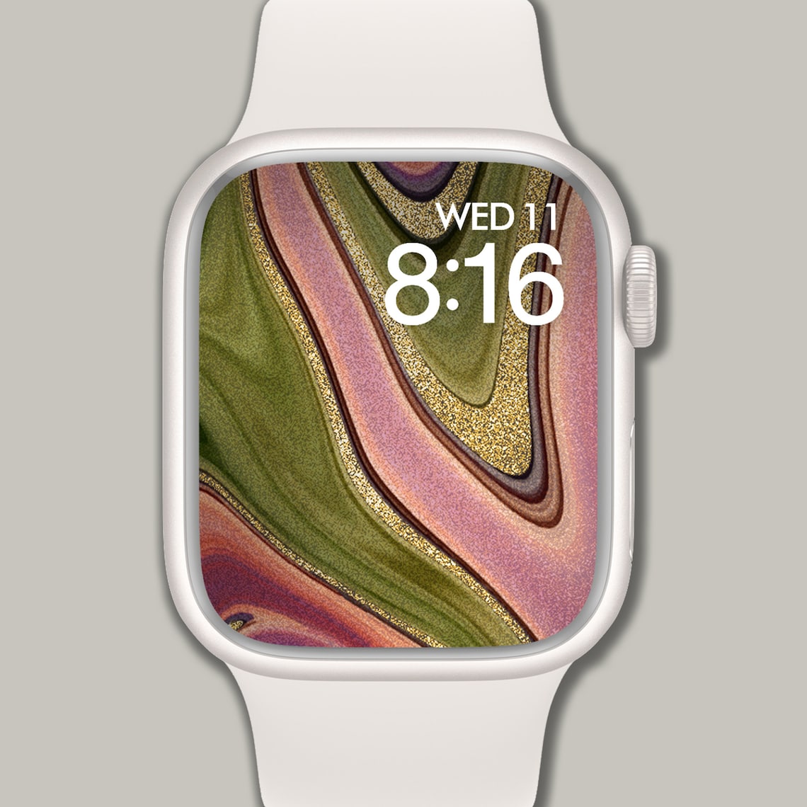 Digital Watch Wallpaper, Apple Watch Wallpaper, Marble Glitter, Watch ...