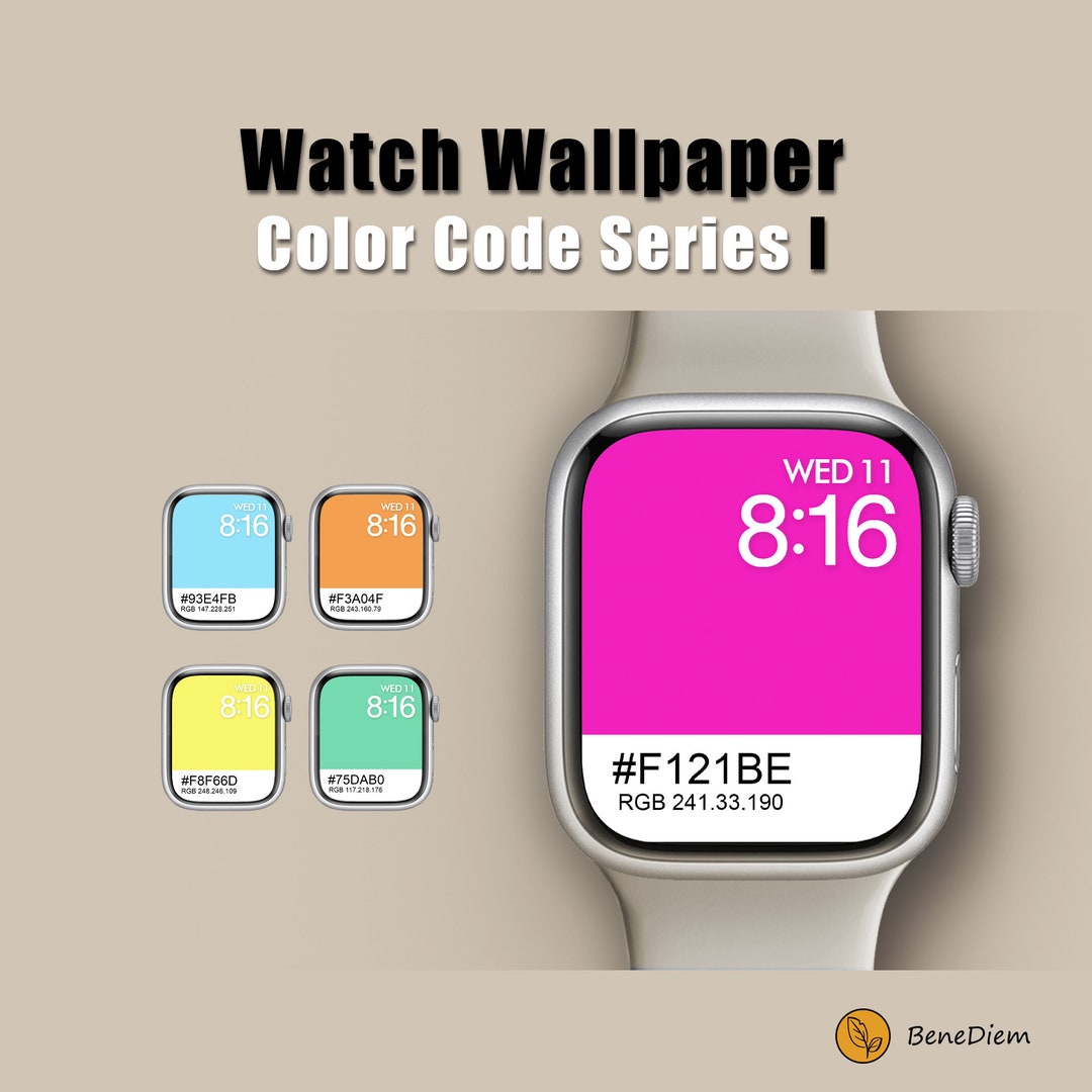 Digital Watch Wallpaper, Apple Watch Wallpaper, Color Code Series Watch ...