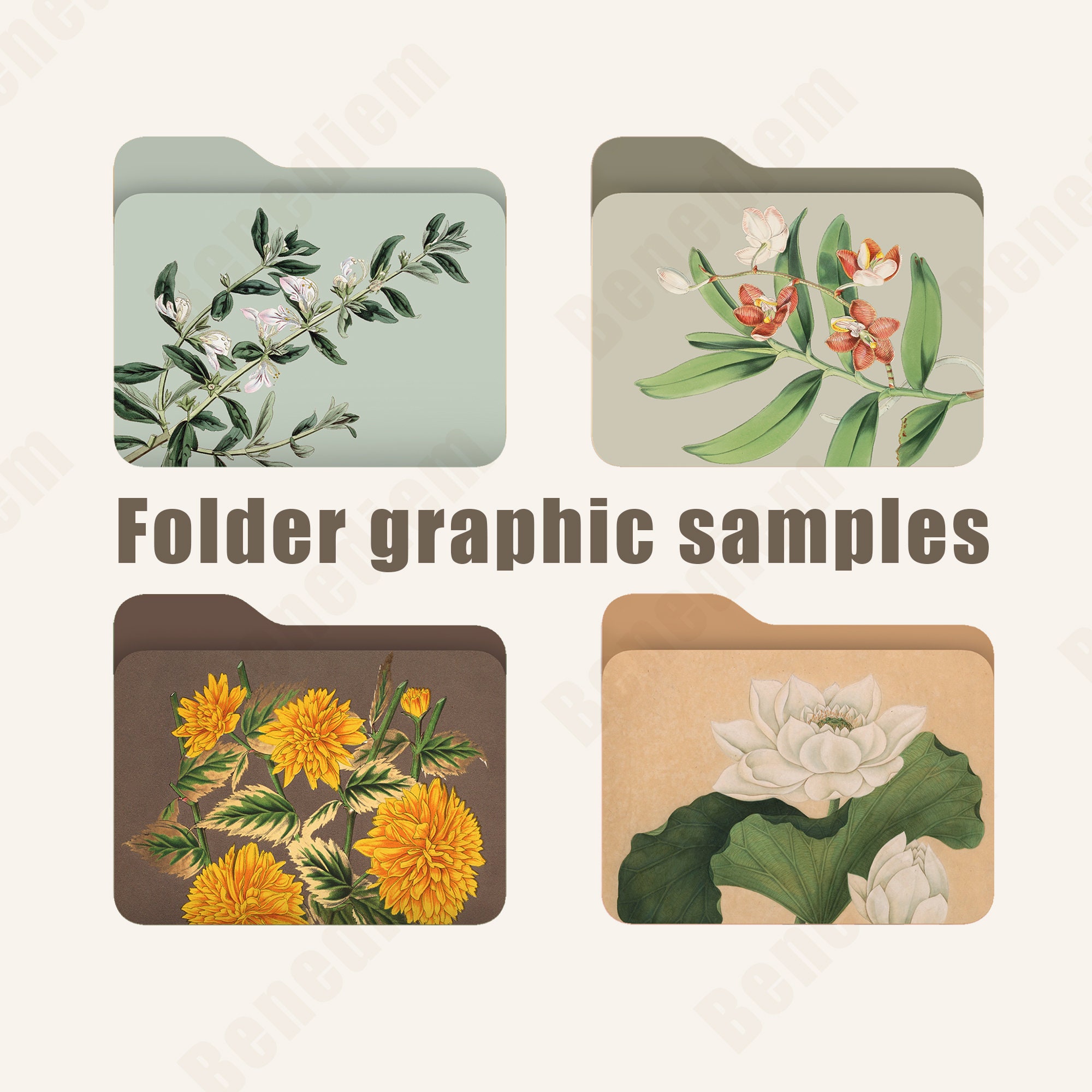 50 Desktop Folder Icons, Mac + Windows Folder Icons , Desktop Aesthetic ...