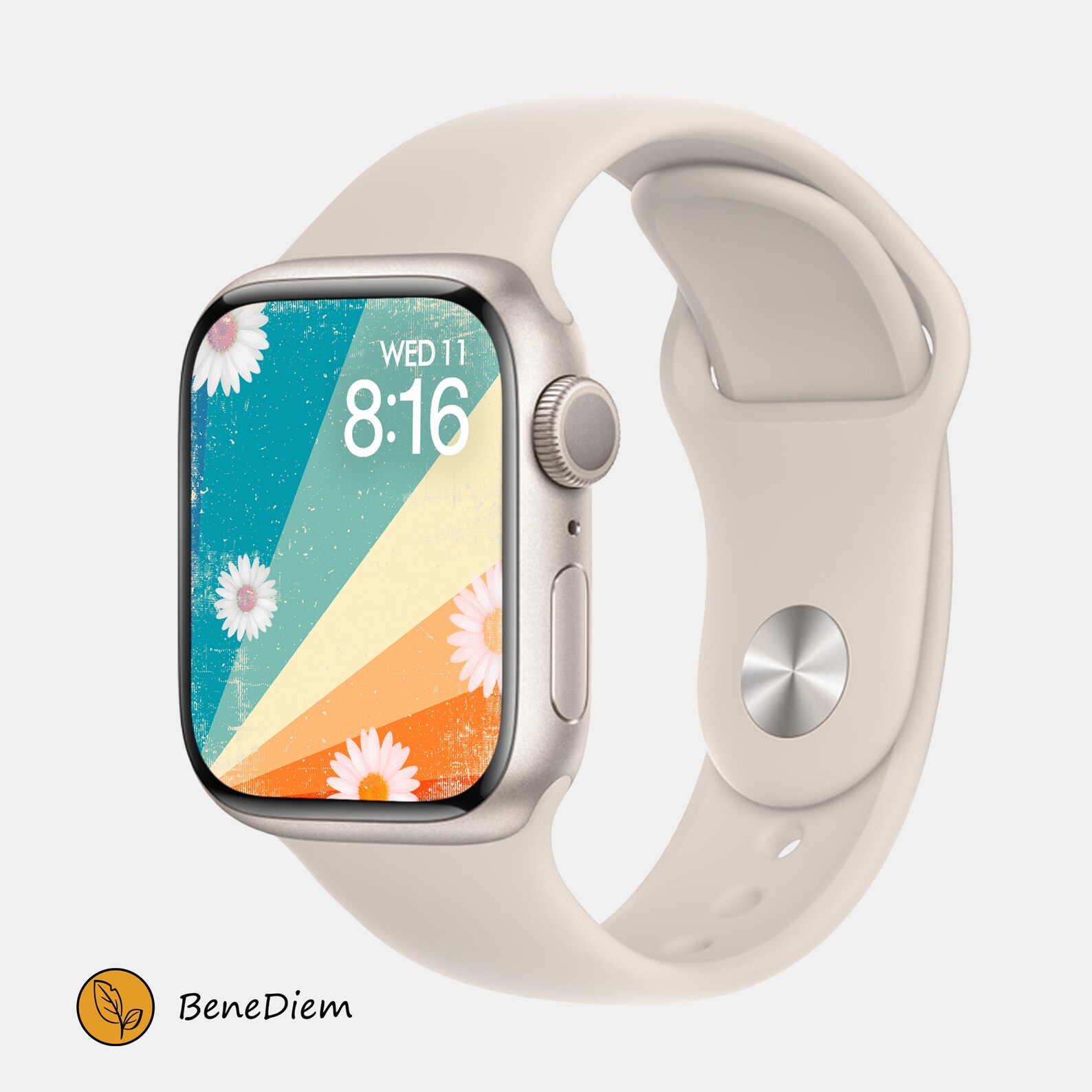 Apple Watch Wallpaper, Watch Face,retro Daisy, Watch Background ...