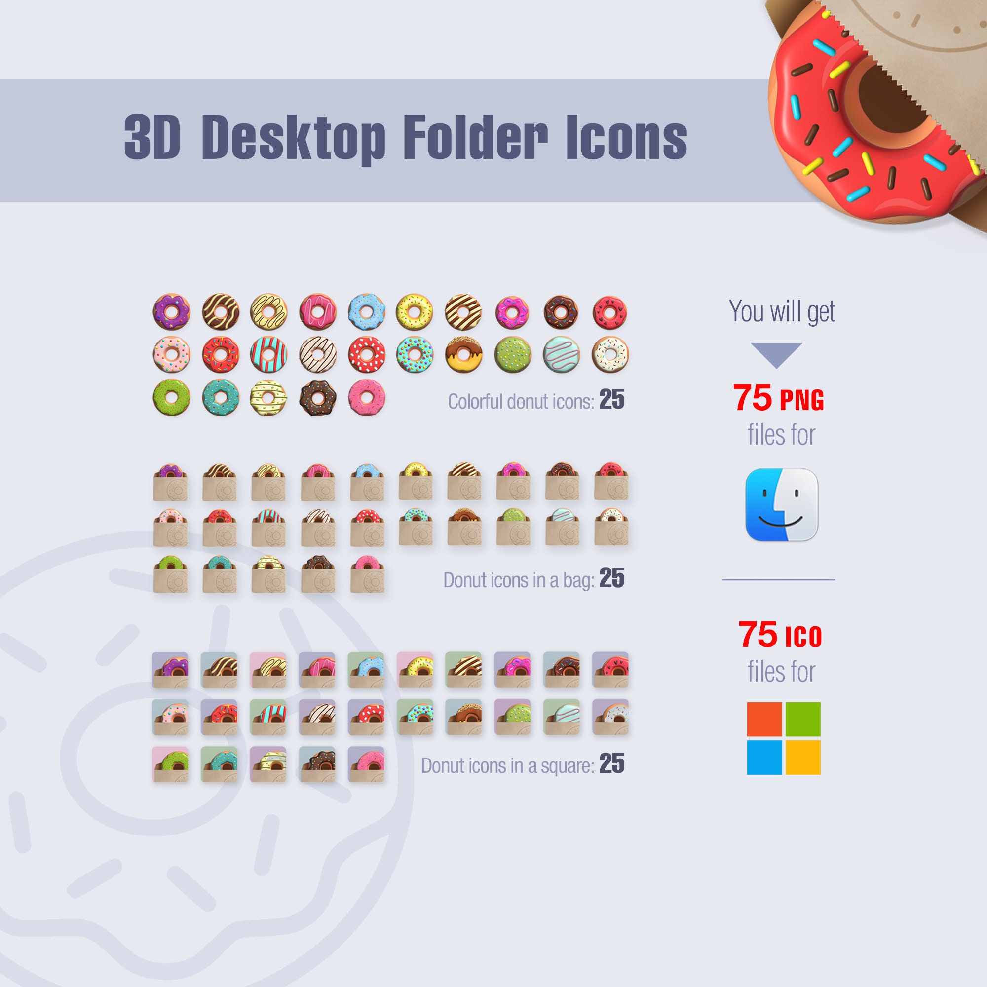 75 Desktop Folder Icons, 3D Folder Icons, Mac+windows Folder Icons ...