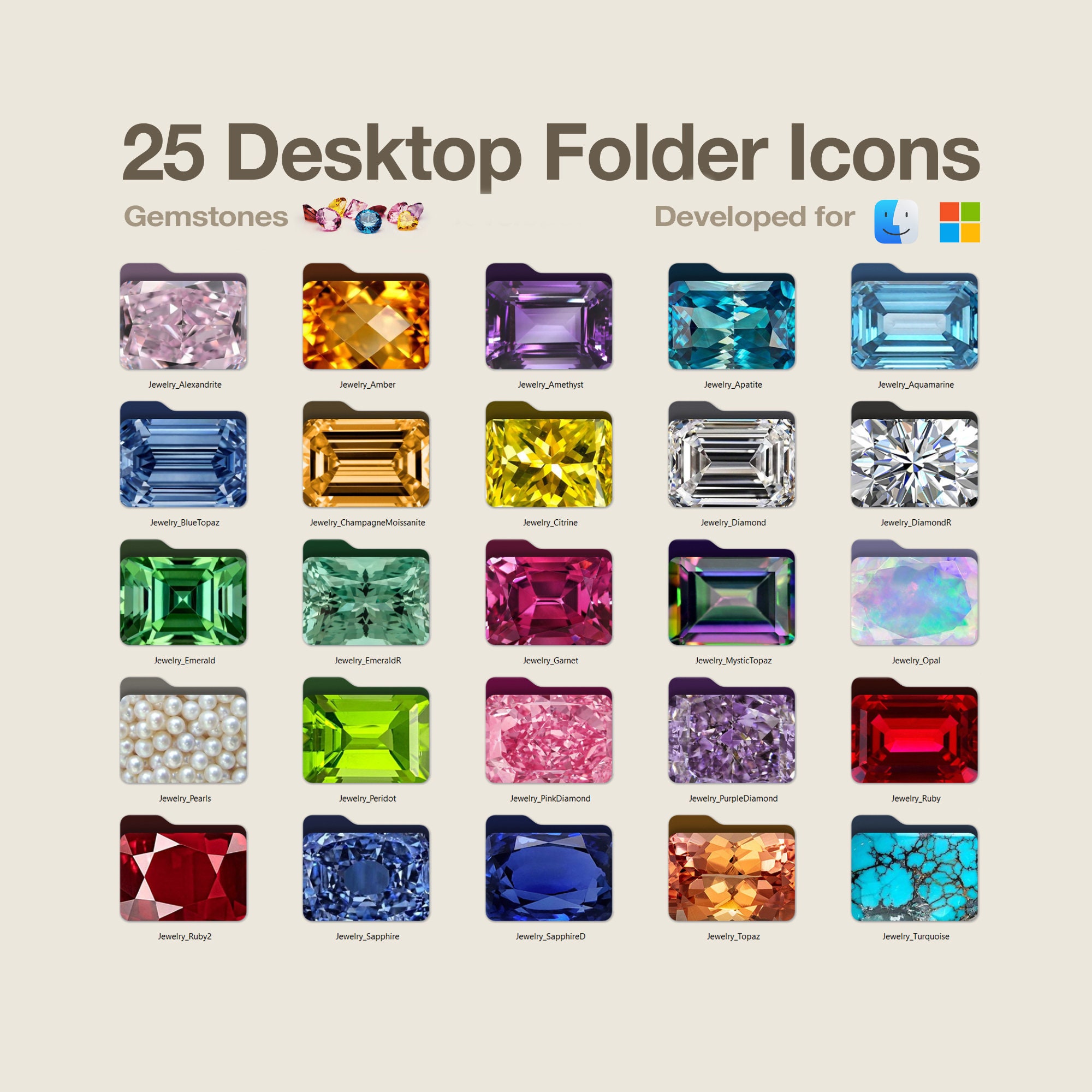 25 Desktop Folder Icons, Mac | PC Folder Icons , Desktop Aesthetic ...