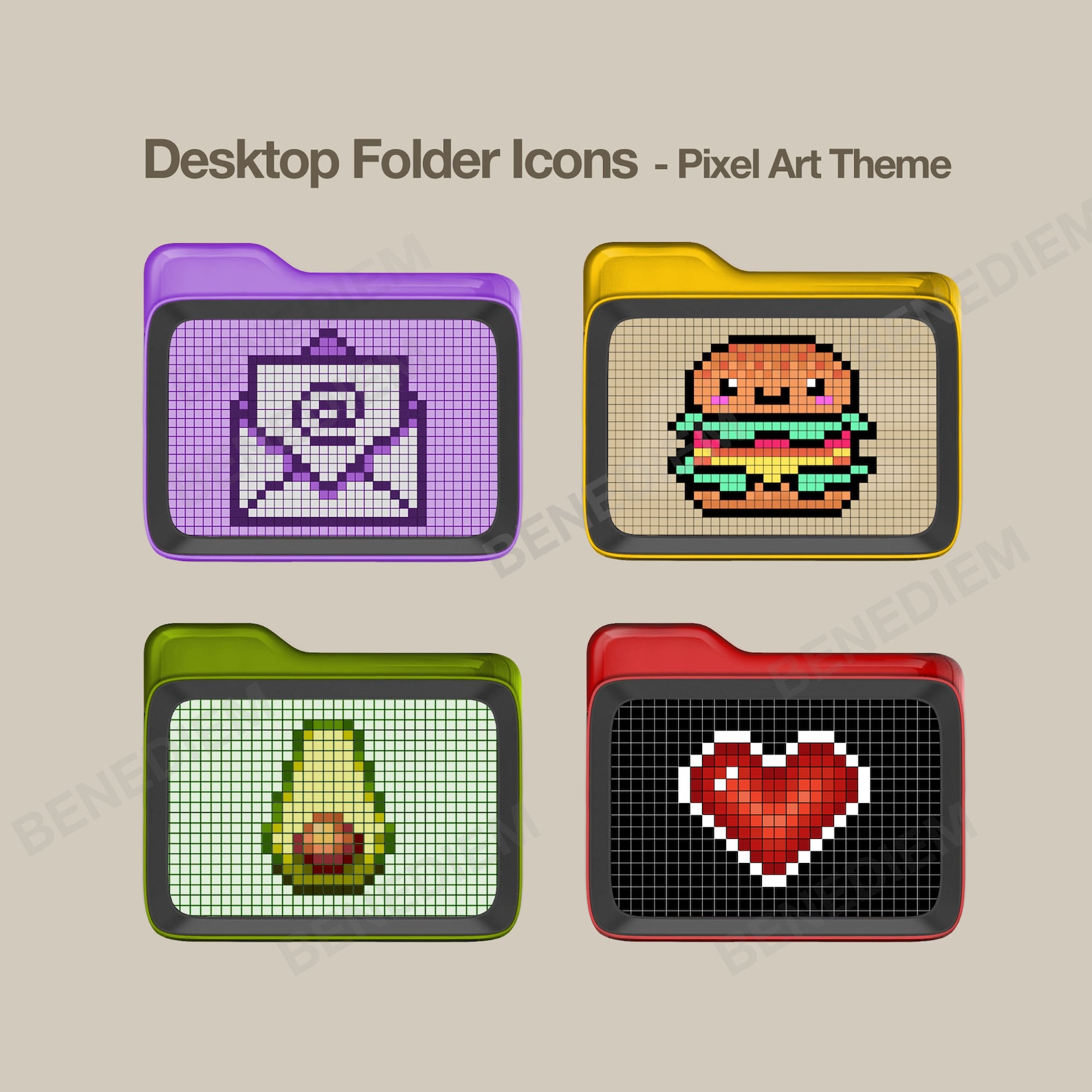 25 Desktop Folder Icons, Mac | PC Folder Icons , Desktop Aesthetic ...