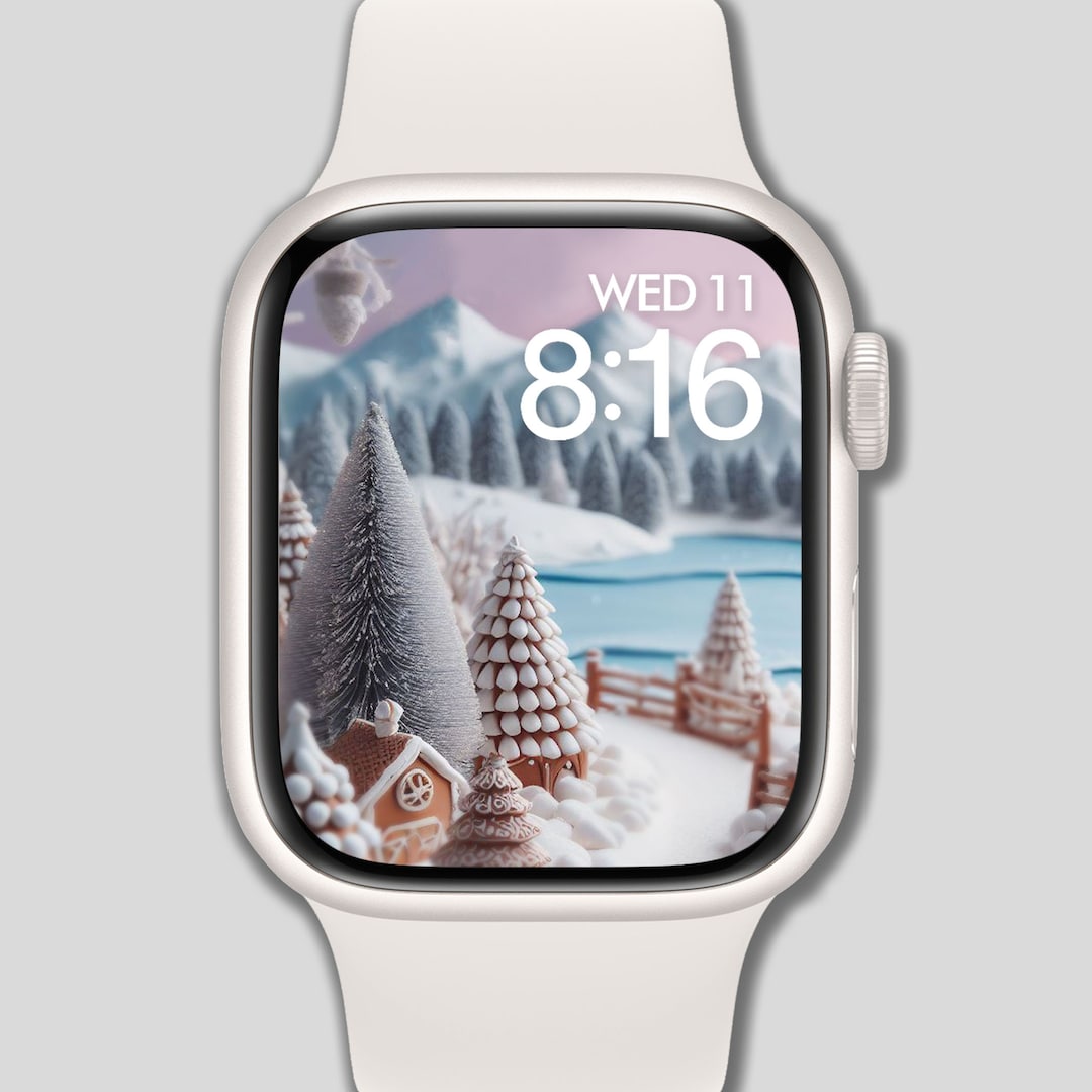 Apple Watch Wallpaper, Watch Face, Winter, Trees, Watch Background ...