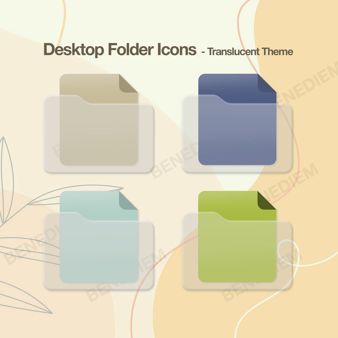 25 Desktop Folder Icons, Mac | PC Folder Icons , Desktop Aesthetic ...