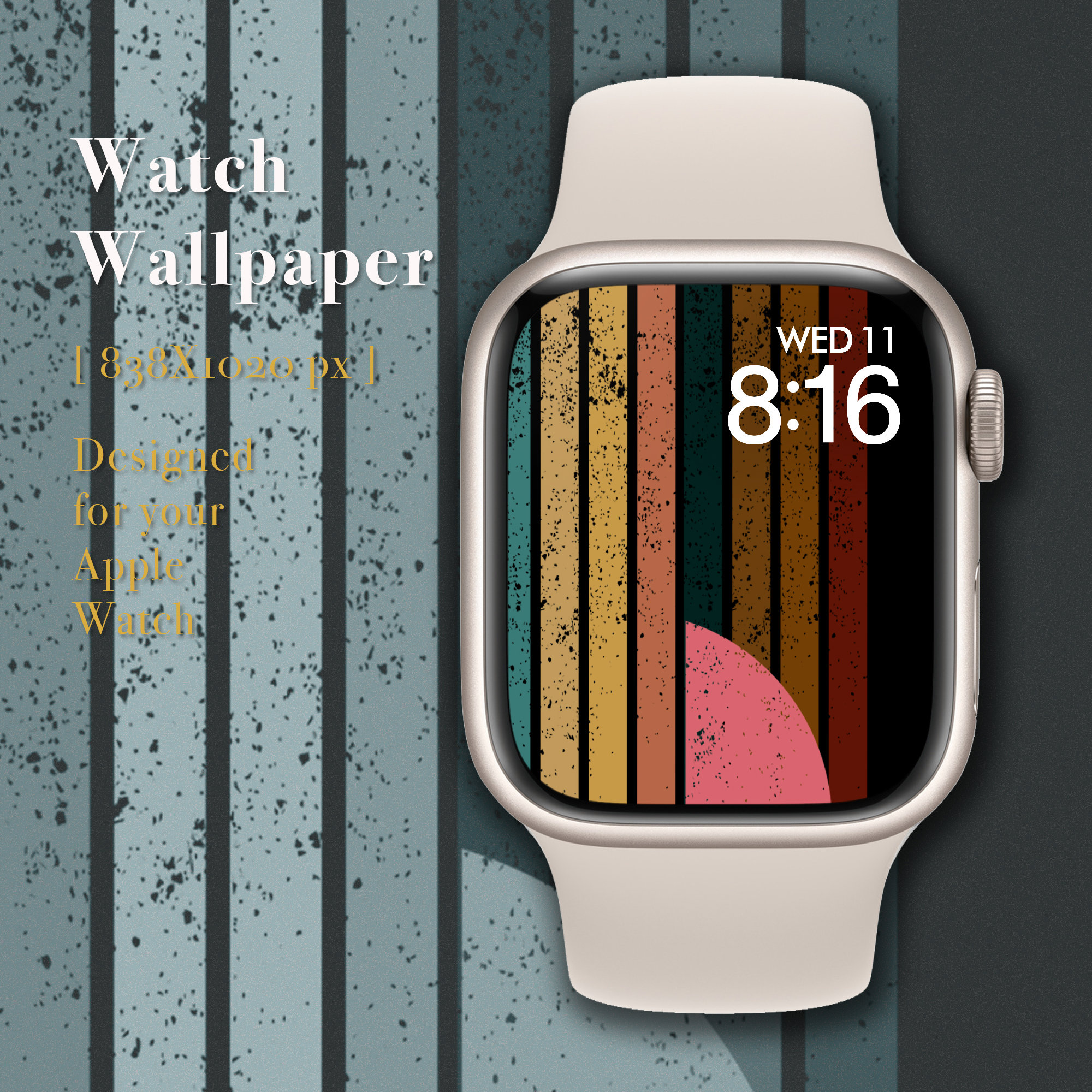 Apple Watch Wallpaper, Watch Face,retro Stripes, Watch Background ...