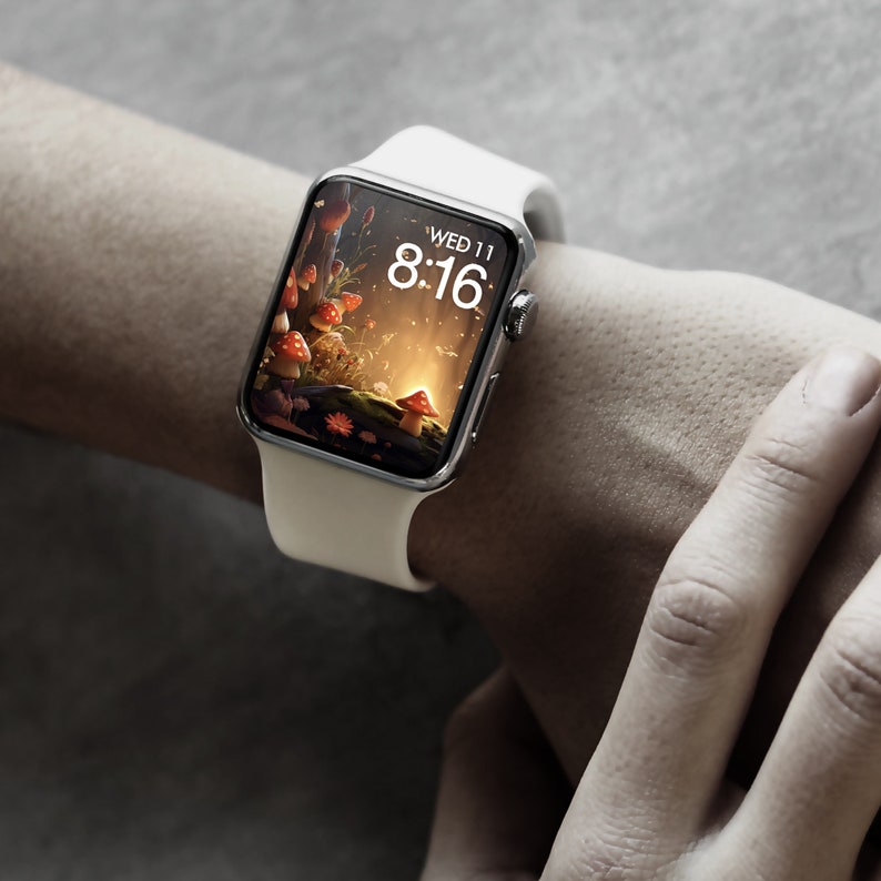 Apple Watch Wallpaper, Watch Face, Color Mushrooms , Watch Background ...