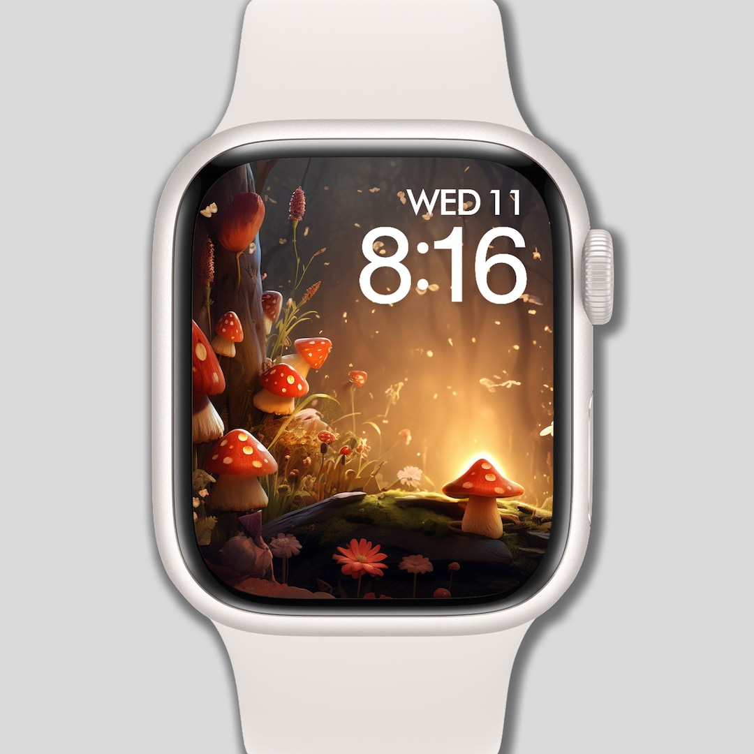 Apple Watch Wallpaper, Watch Face, Color Mushrooms , Watch Background ...