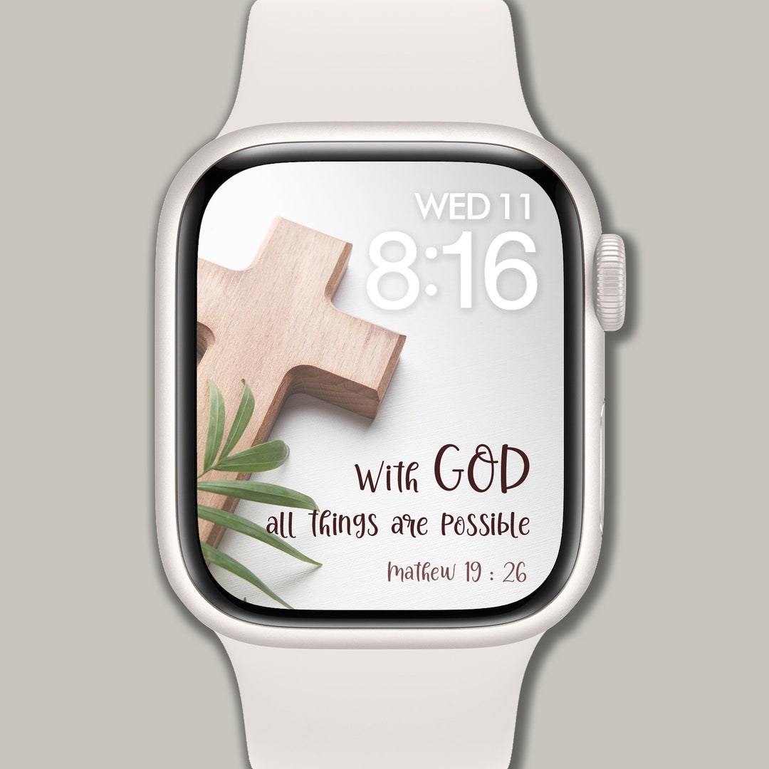 Christian Apple Watch, Scripture Wallpaper, Instant Download, Cross ...