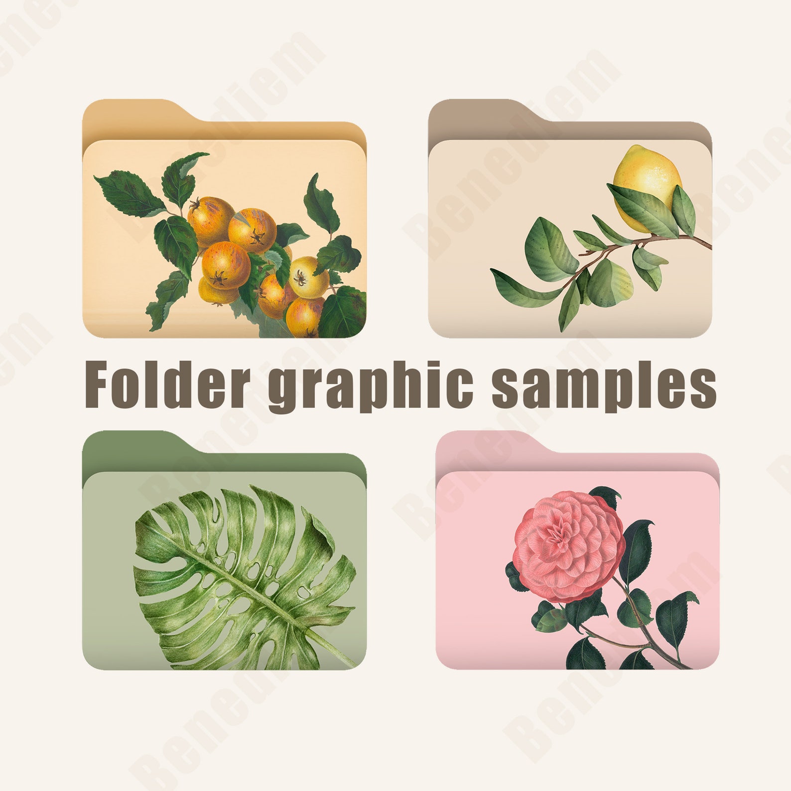 50 Desktop Folder Icons, Mac + Windows Folder Icons , Desktop Aesthetic ...