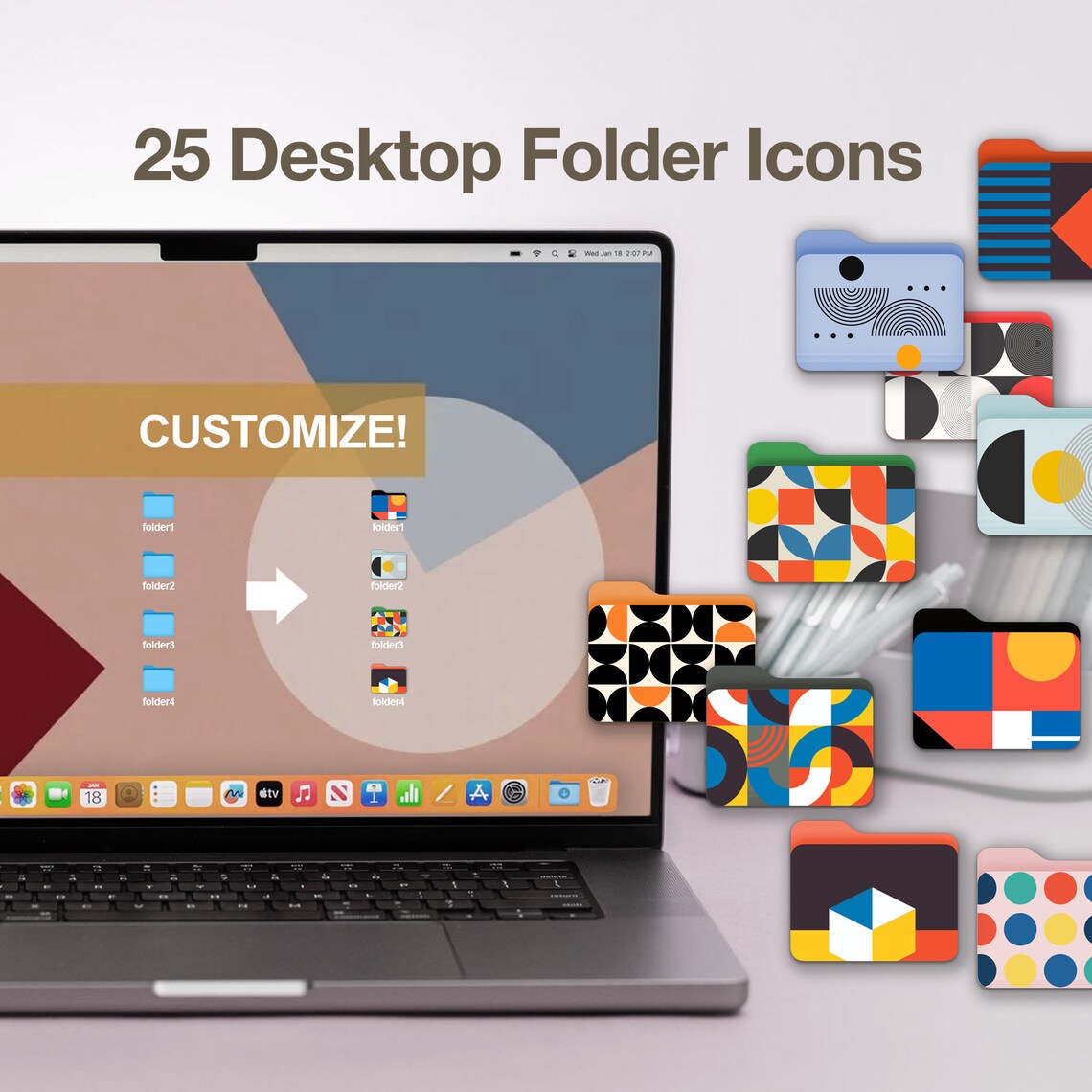 25 Desktop Folder Icons, Mac | PC Folder Icons , Desktop Aesthetic ...