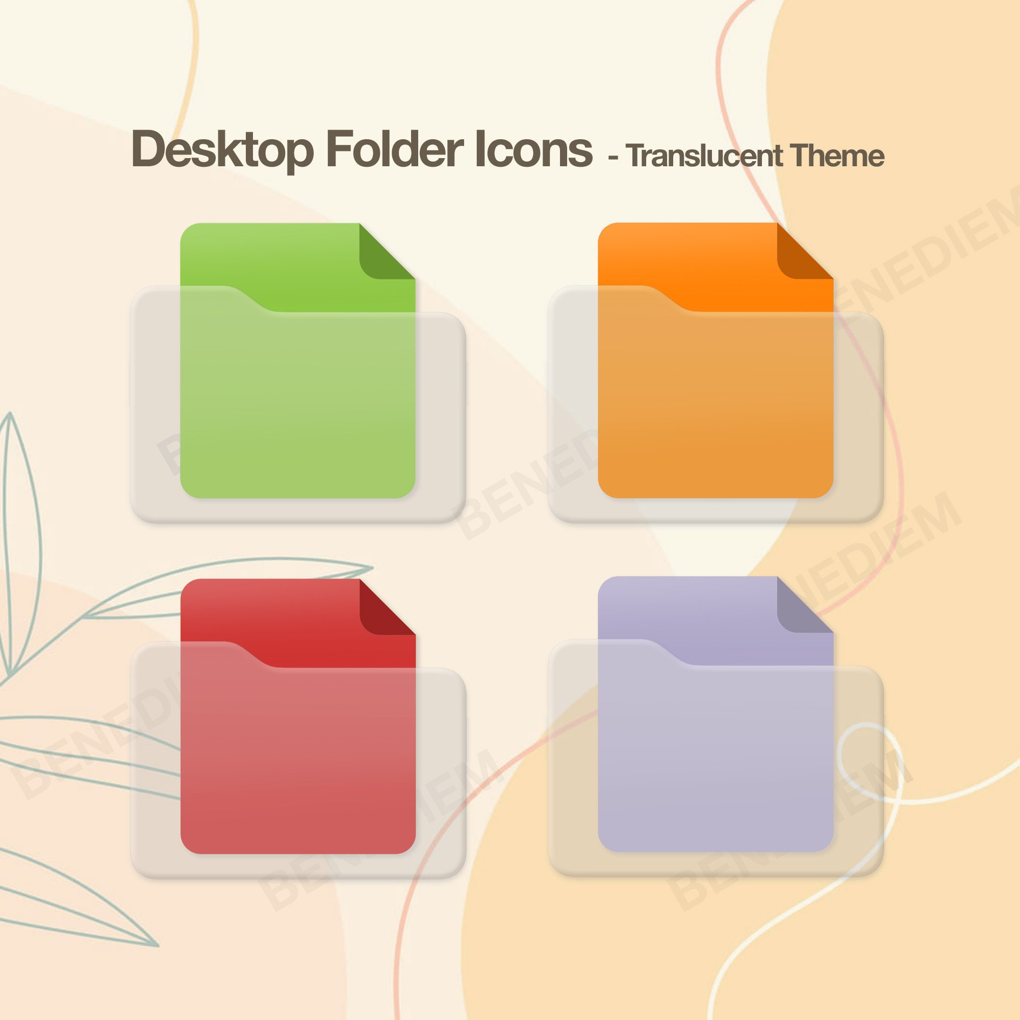 25 Desktop Folder Icons, Mac | PC Folder Icons , Desktop Aesthetic ...