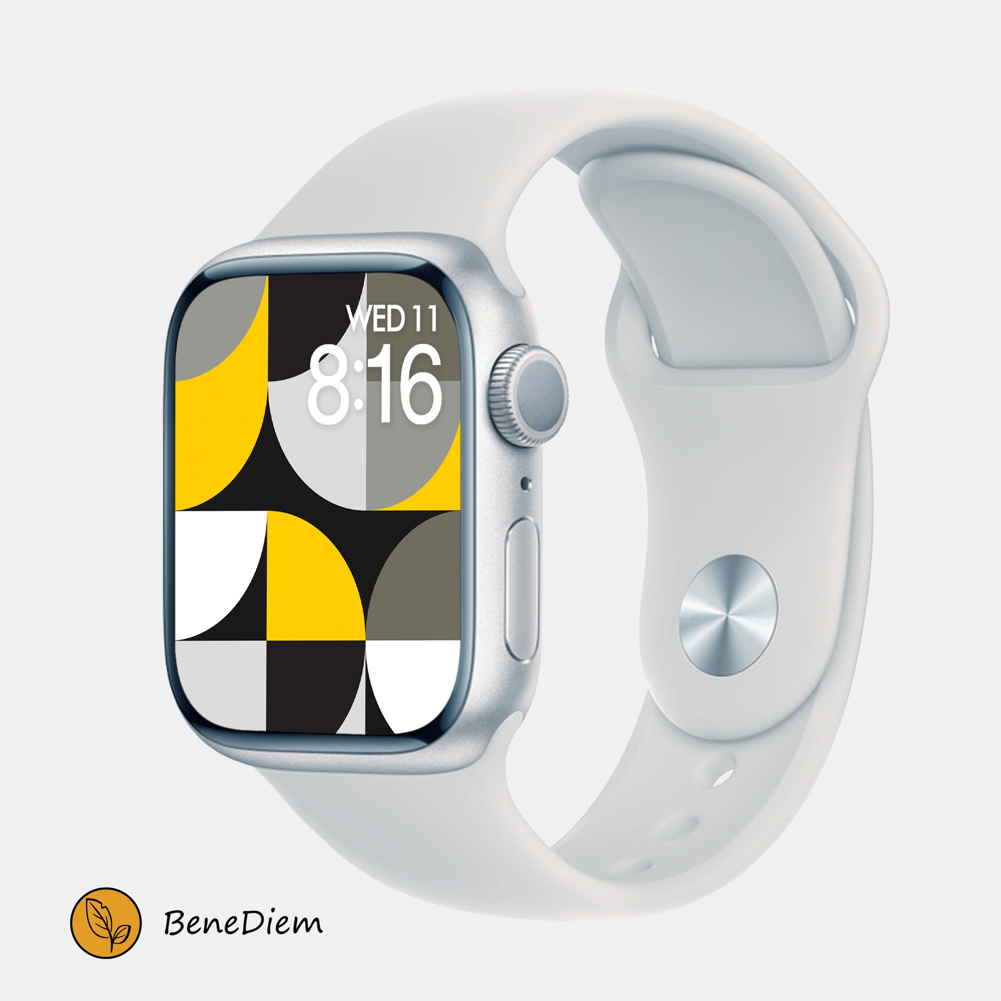 Digital Watch Wallpaper, Apple Watch Wallpaper, Geometric Pattern Watch ...