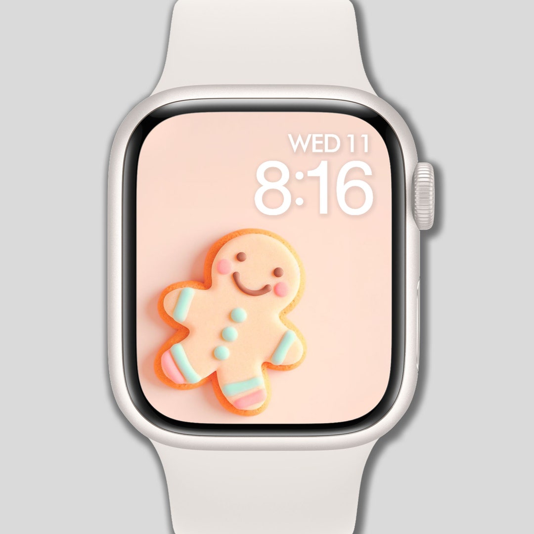 Apple Watch Wallpaper, Watch Face, Christmas, Gingerbread Cookie, Watch ...