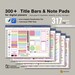 Digital Planner Stickers, Title Bars, Sticky Note Pads, Digital ...