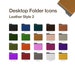 40 Desktop Folder Icons, Mac | PC Folder Icons , Leather Texture Folder ...