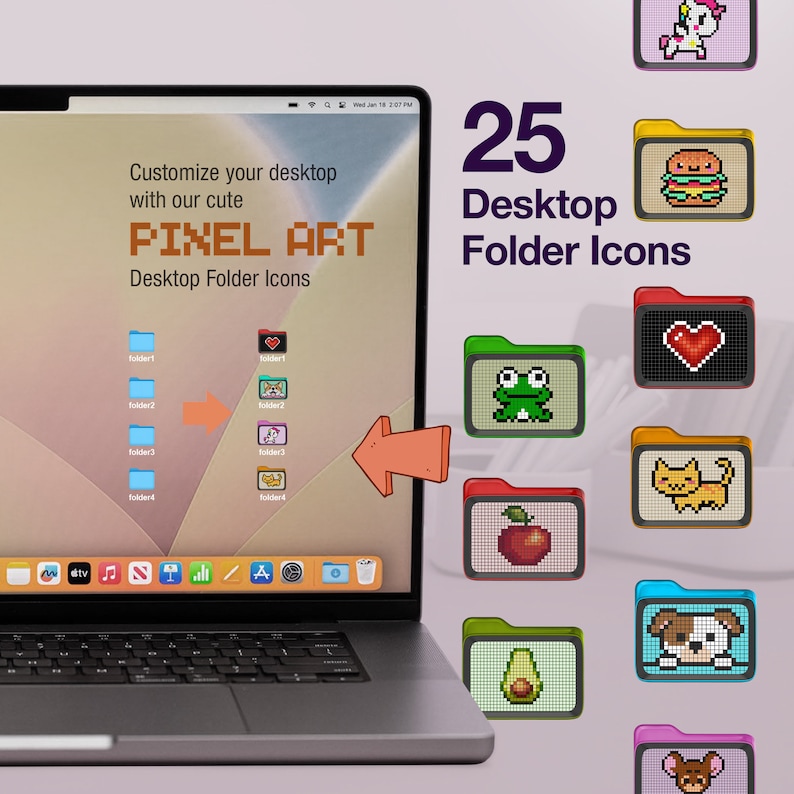 25 Desktop Folder Icons, Mac | PC Folder Icons , Desktop Aesthetic ...