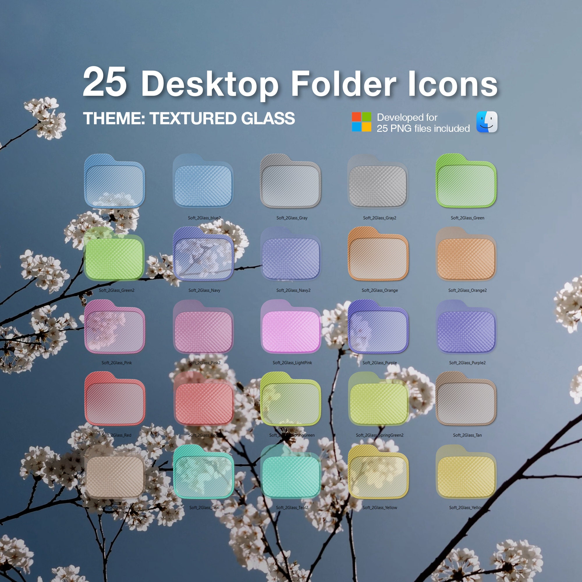 25 Desktop Folder Icons, Mac | PC Folder Icons , Desktop Aesthetic ...