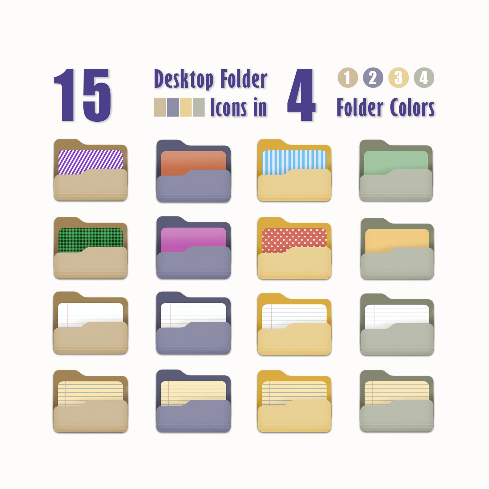 60 Desktop Folder Icons, Mac | PC Folder Icons , Desktop Aesthetic ...