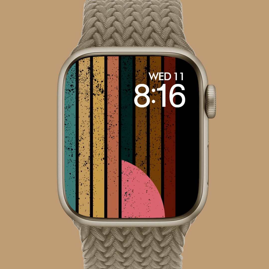 Apple Watch Wallpaper, Watch Face,retro Stripes, Watch Background ...