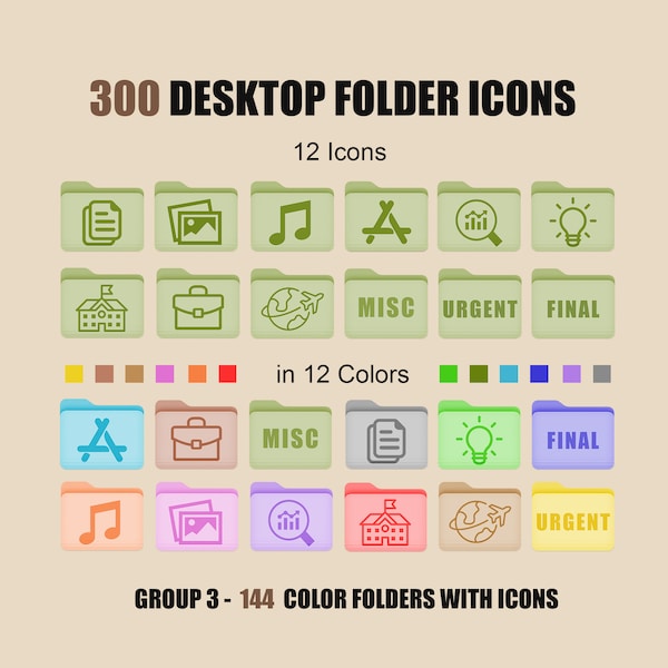 Desktop Folder Icons - Etsy