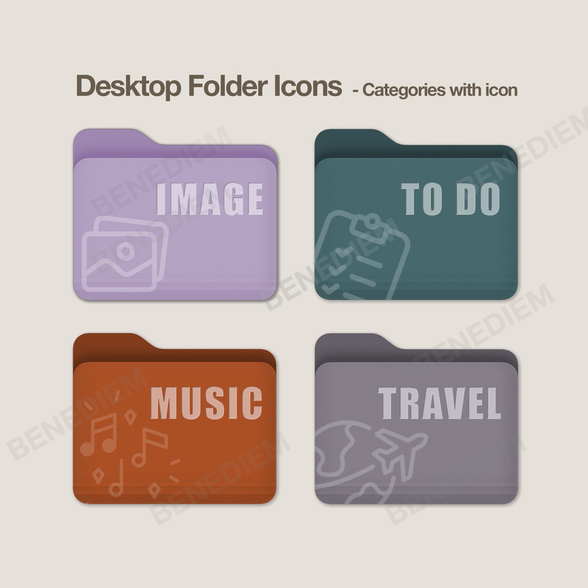 25 Desktop Folder Icons, Mac|pc Folder Icons , Desktop Aesthetic Folder ...