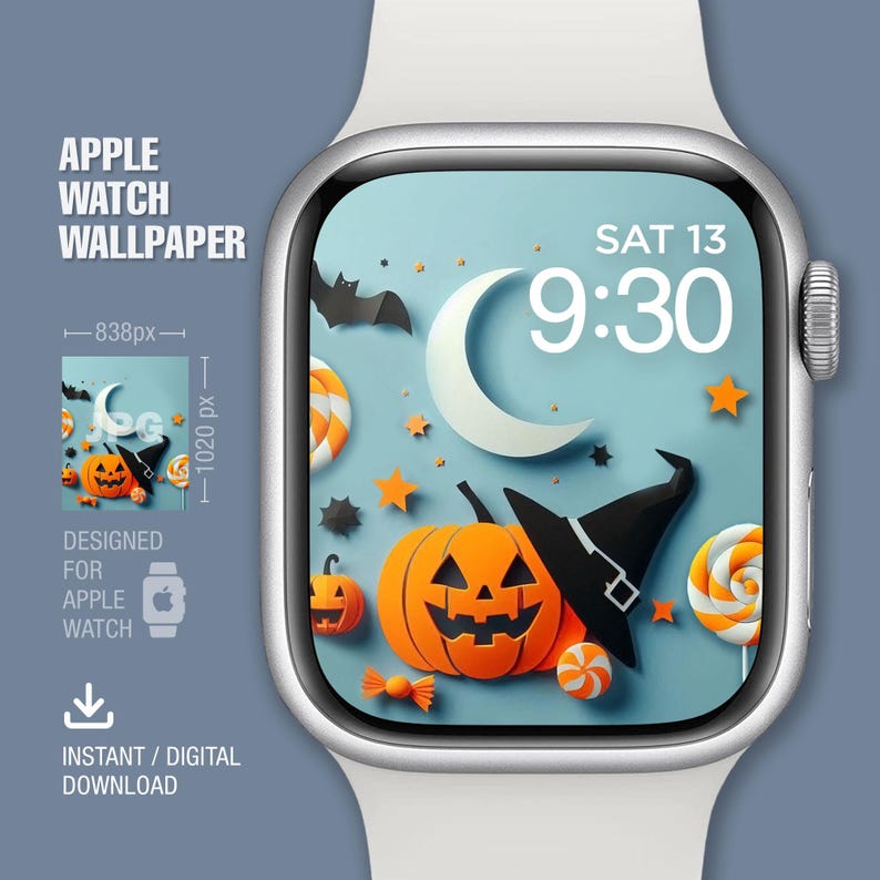 Apple Watch Wallpaper, Watch Face, Halloween Wallpaper, Halloween Moon ...