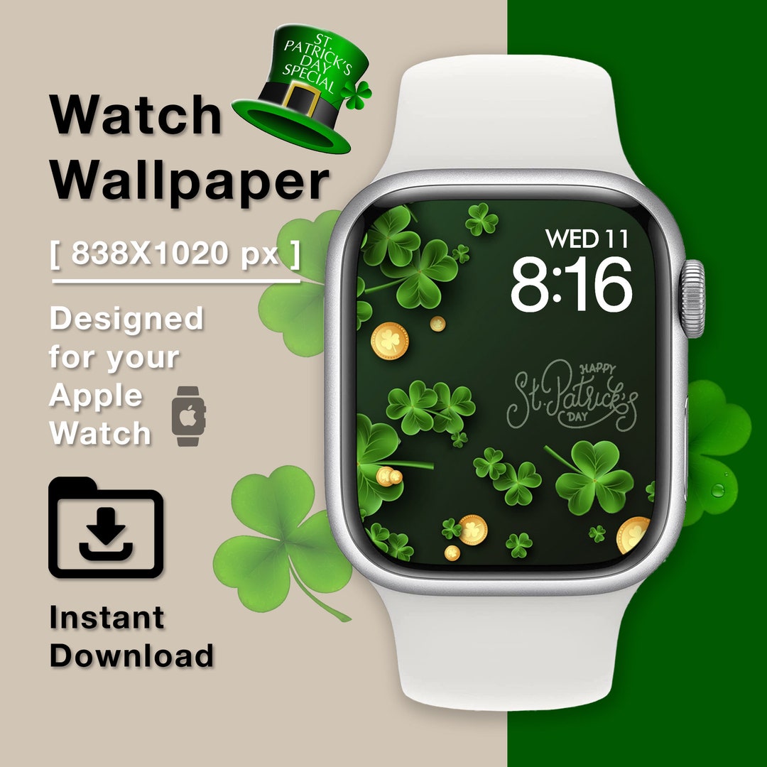 Apple Watch Wallpaper, Saint Patrick's Day, Watch Face, Digital Art, St ...