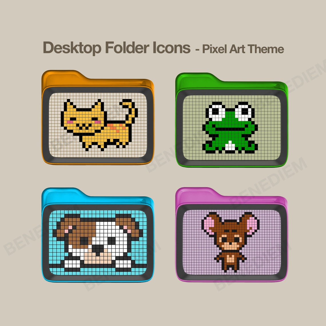 25 Desktop Folder Icons, Mac | PC Folder Icons , Desktop Aesthetic ...
