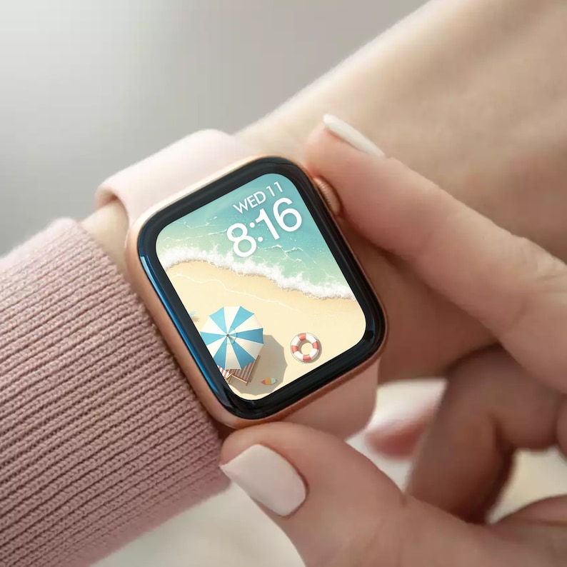 Apple Watch Wallpaper, Watch Face, Summer Beach, Watch Background ...