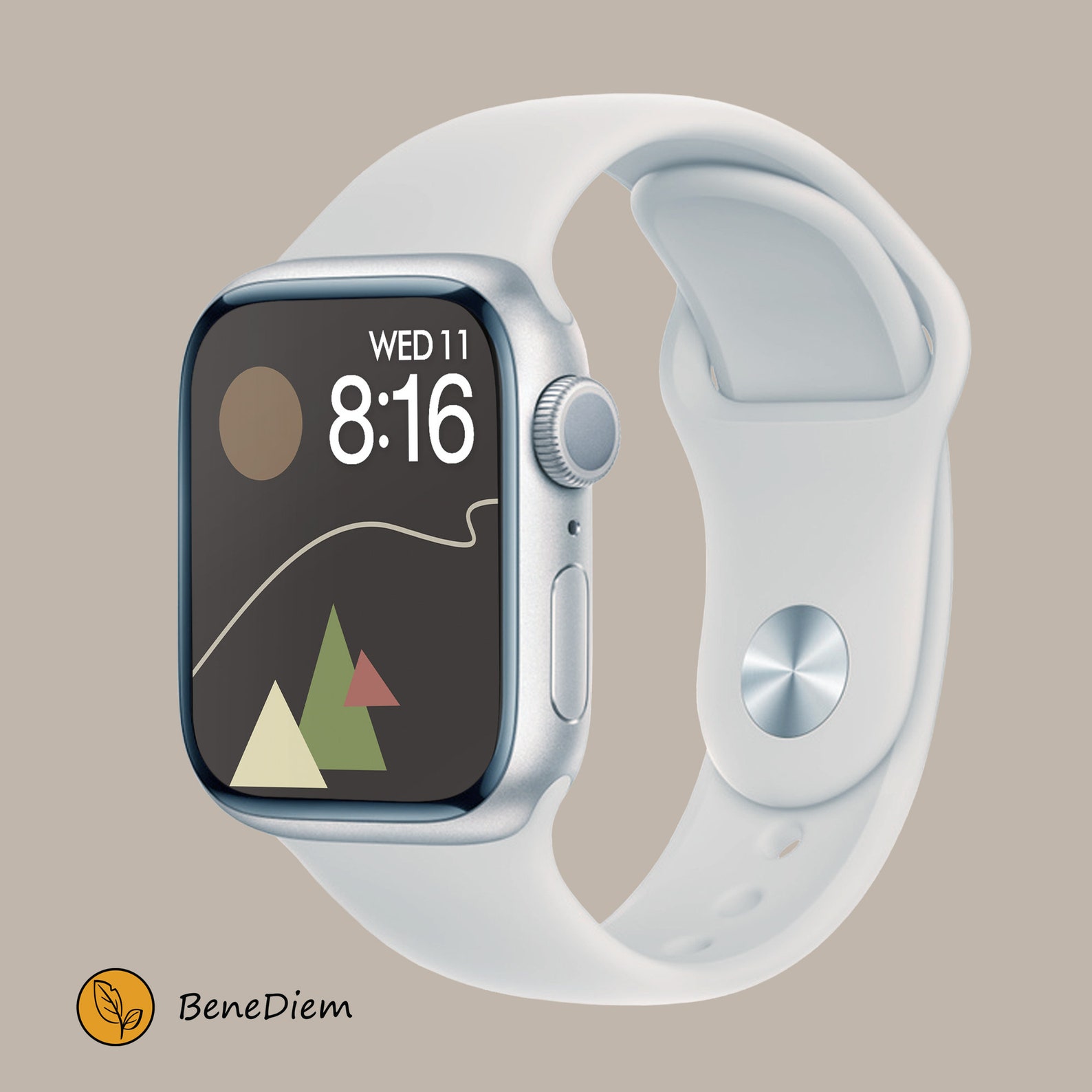 Digital Watch Wallpaper, Apple Watch,boho Geometric Scenery, Watch Face ...