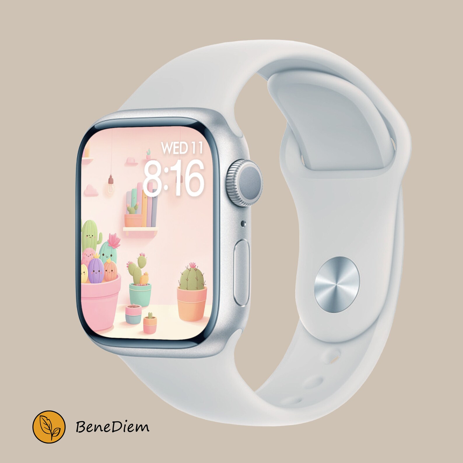 Apple Watch Wallpaper, Watch Face, Cute Cactus, Watch Background ...