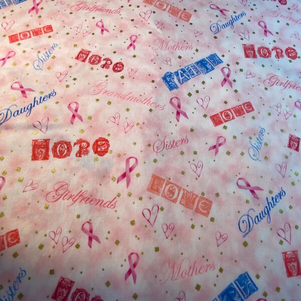 Breast Cancer Fabric - Etsy