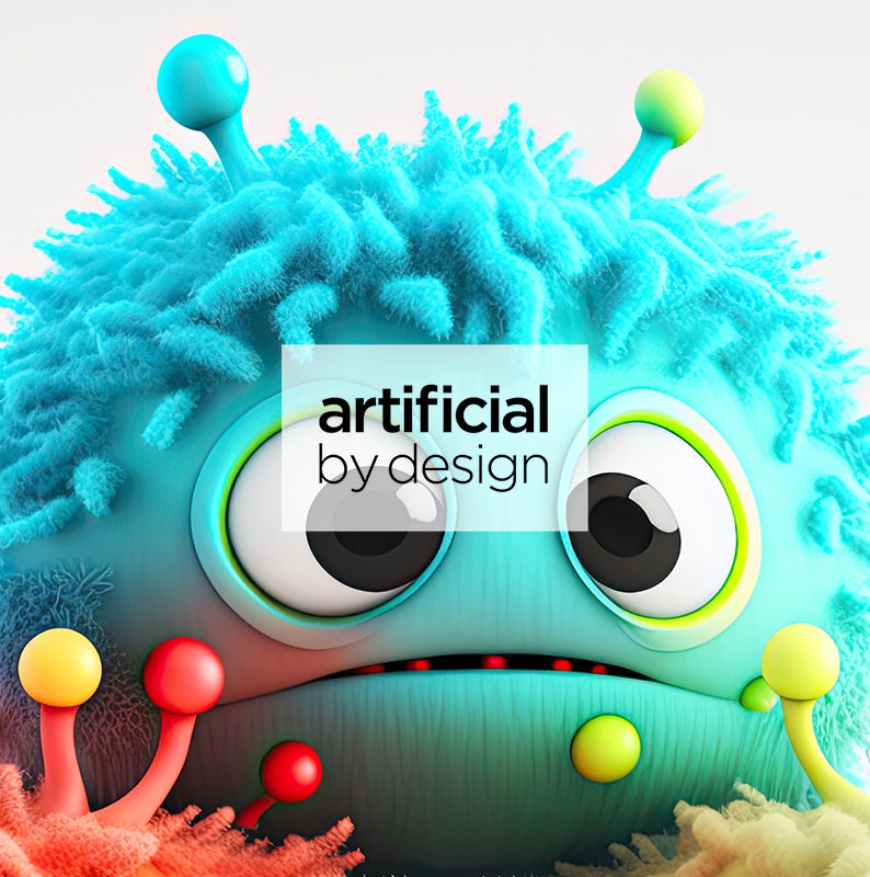 Midjourney Ai Art Cute 3d Aliens Ai Style Fine Art Poster Digital Download Digital Wall Art Ai