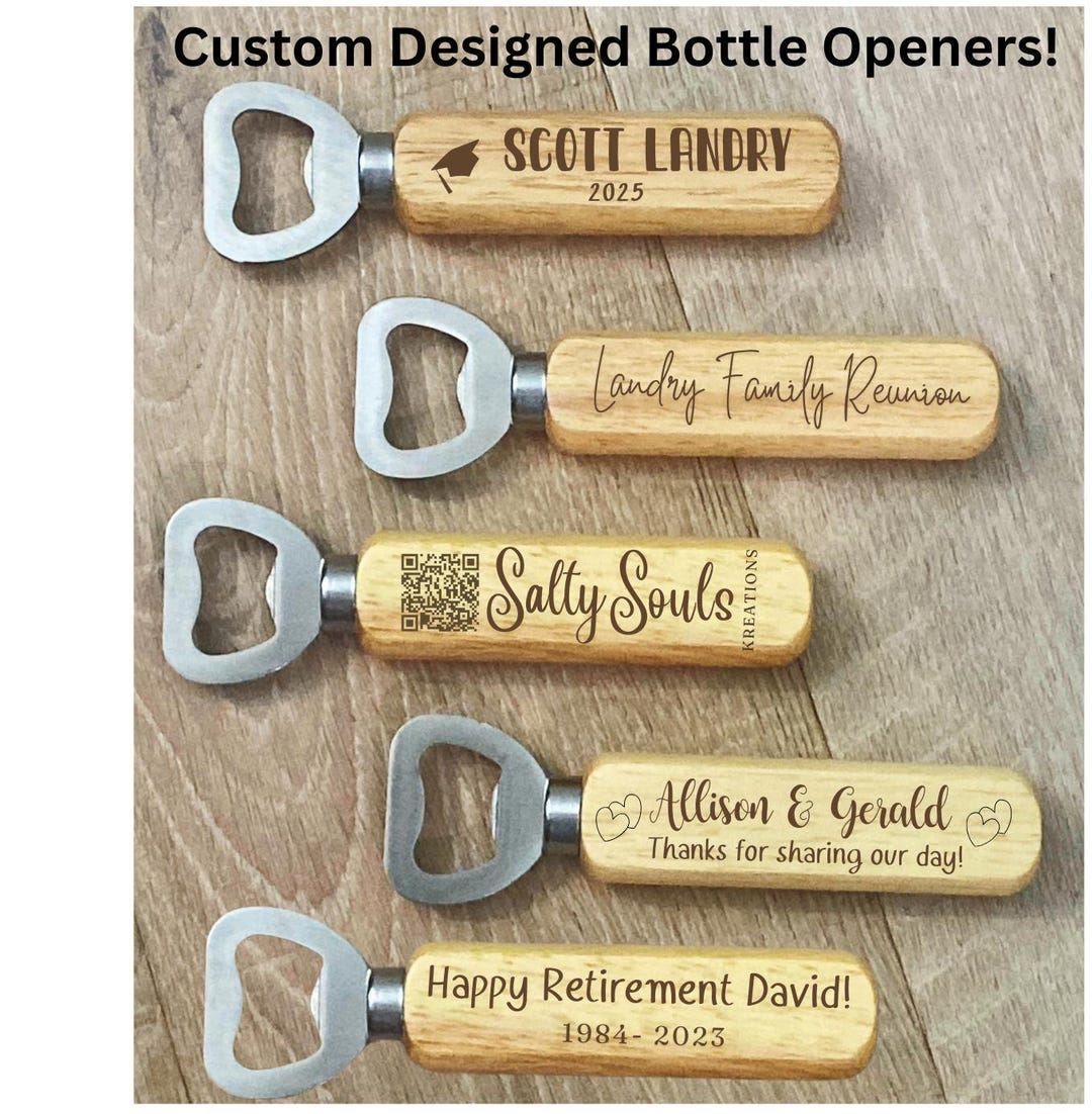 Custom Designed & Engraved Bottle Opener - Free Shipping! - Etsy