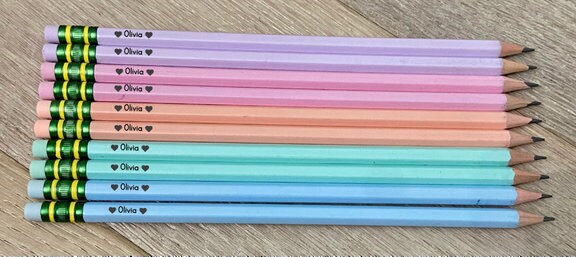 Personalized Pencils, Custom Teacher Pencils, Engraved Pencils, Pastel ...