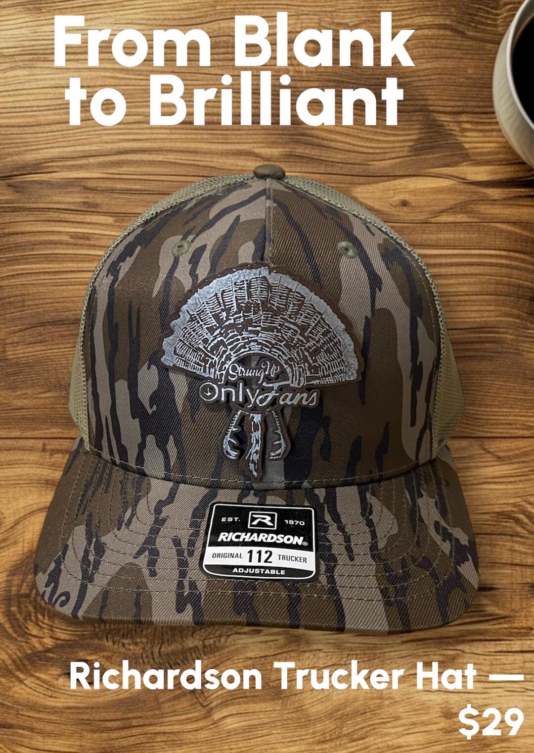 Personalized Hat With Leather Patch, Baseball Hats, Hunting Hat ...