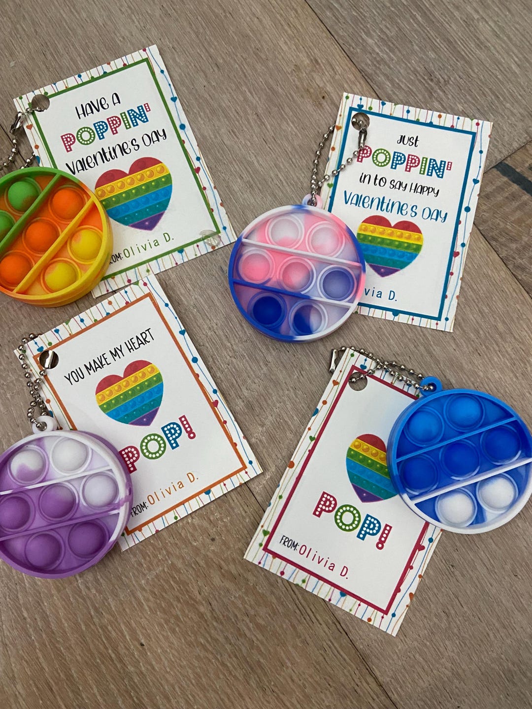 Pop Its Valentines, School Valentines, Valentines for Class, Valentines ...