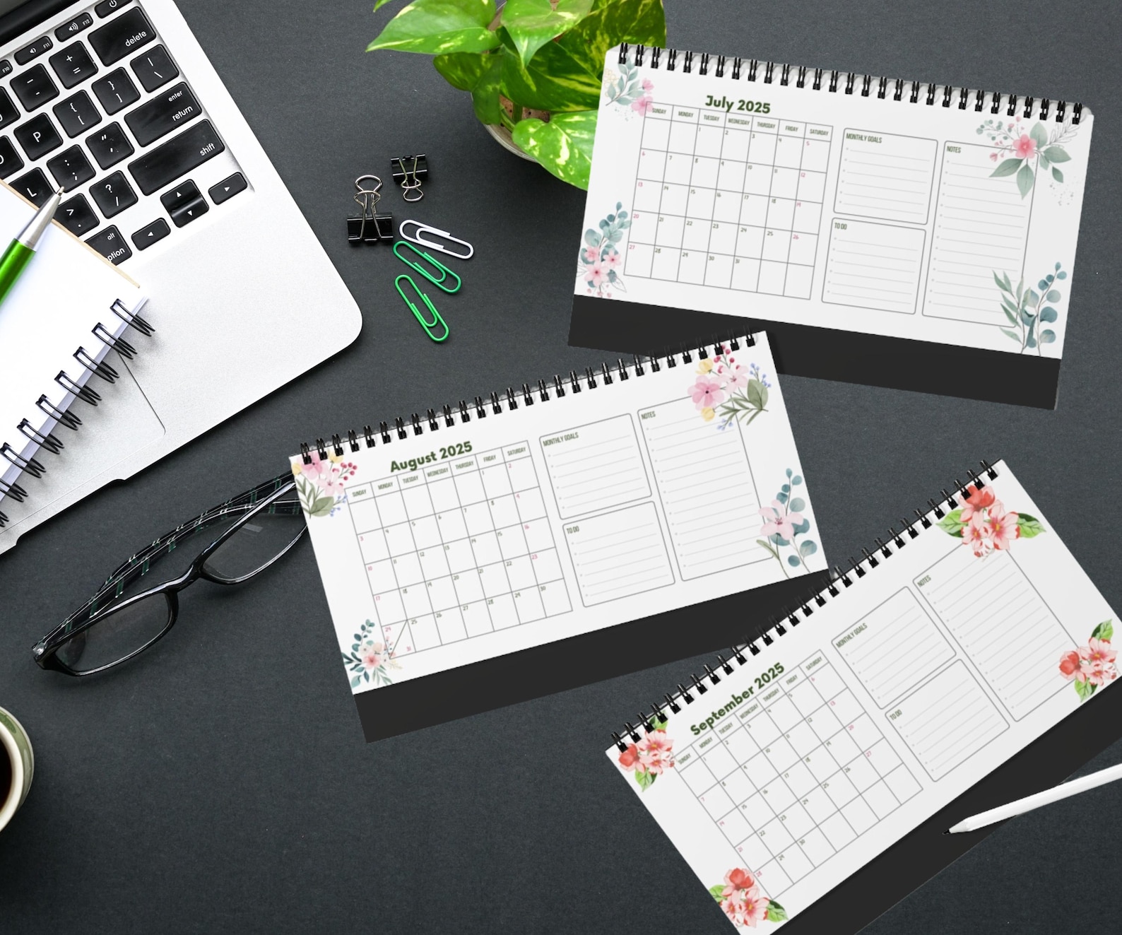 Desktop Calendar 2025 Productivity Desktop Calendar Desktop Planner for ...