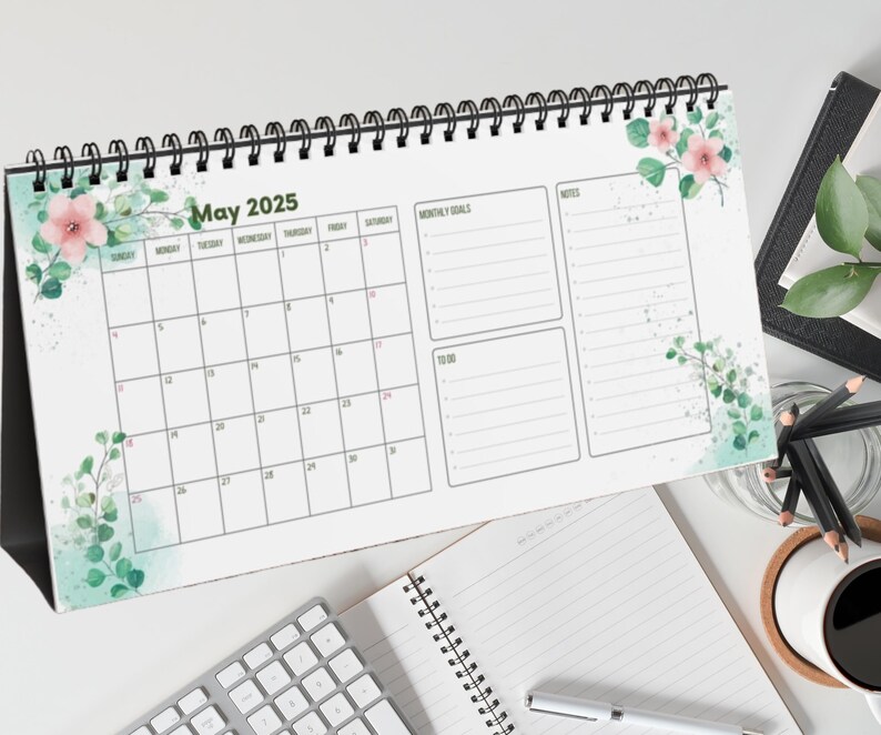 Desktop Calendar 2025 Productivity Desktop Calendar Desktop Planner for ...