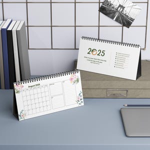 Desktop Calendar 2025 Productivity Desktop Calendar Desktop Planner for ...